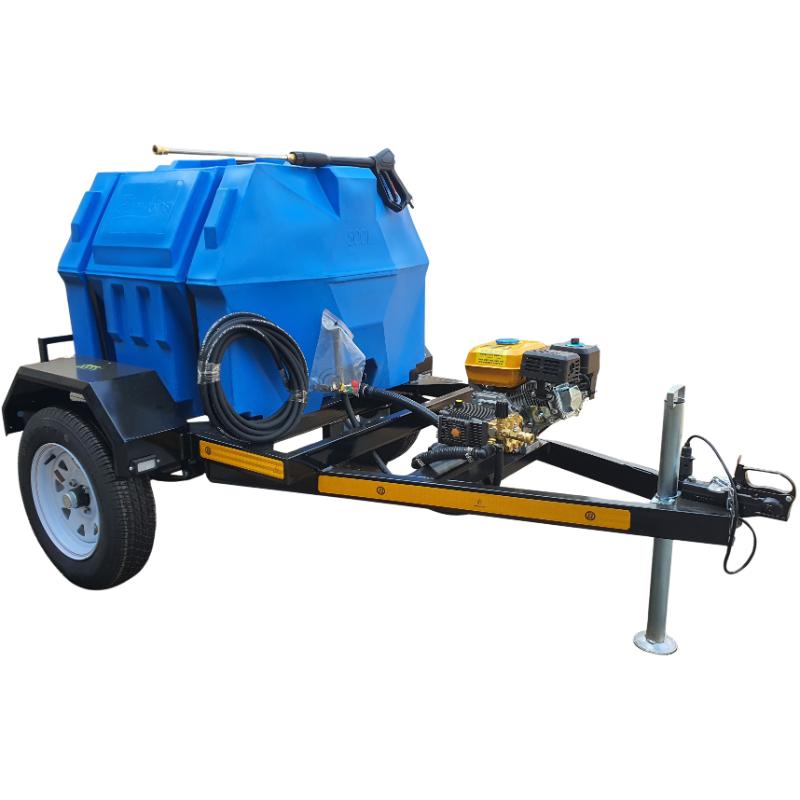 High Pressure washer 500lt horizontal trailer - Flowbins