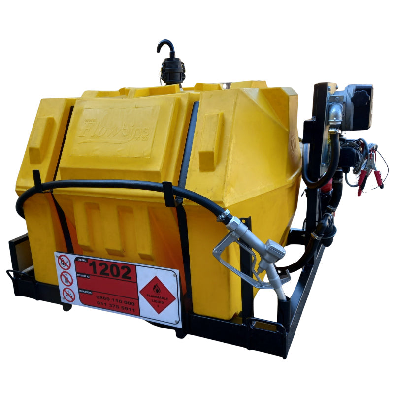 500l Diesel bowser - Horizontal Stationary/Bakkie Units - Flowbins