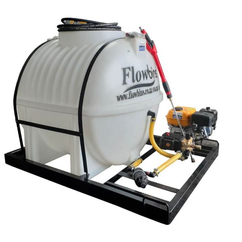 Mobile High Pressure washer 650lt Horizontal - Flowbins