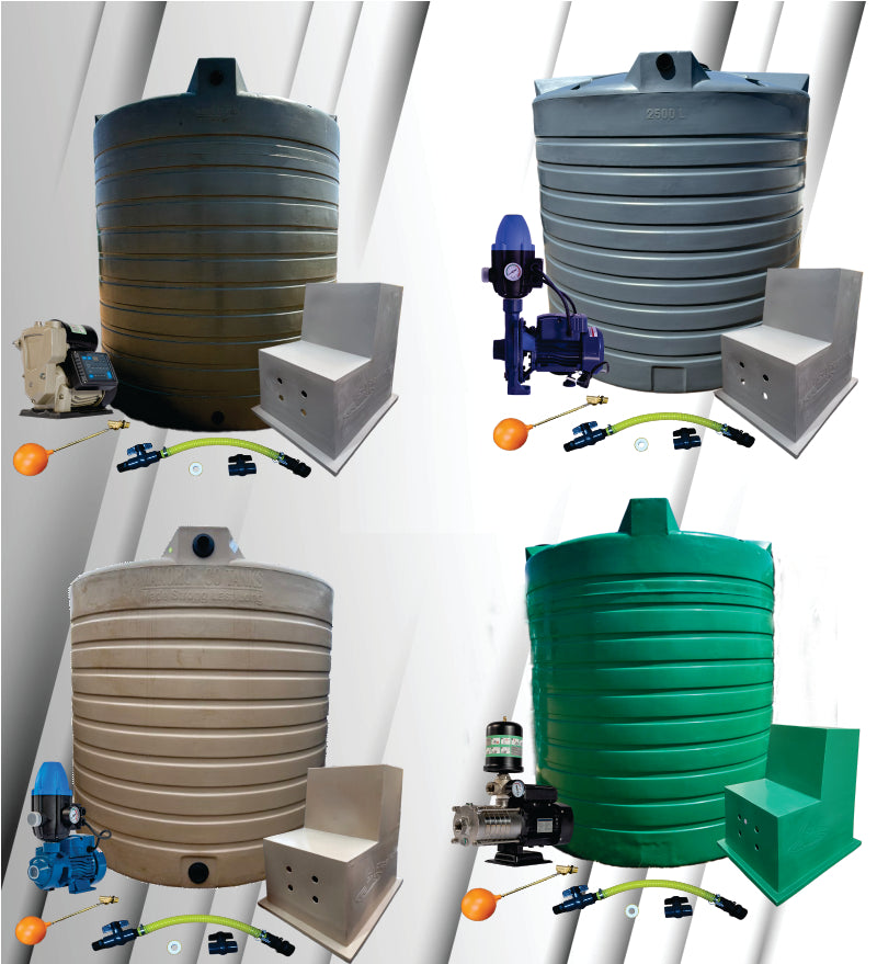 2500l Executive Water Tank Combo Deals - Flowbins