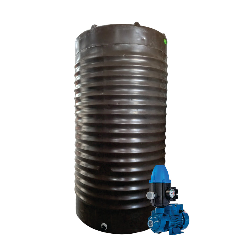 1000l Slim tank and 0.75kw Peripheral Water Pump & Controller - Flowbins