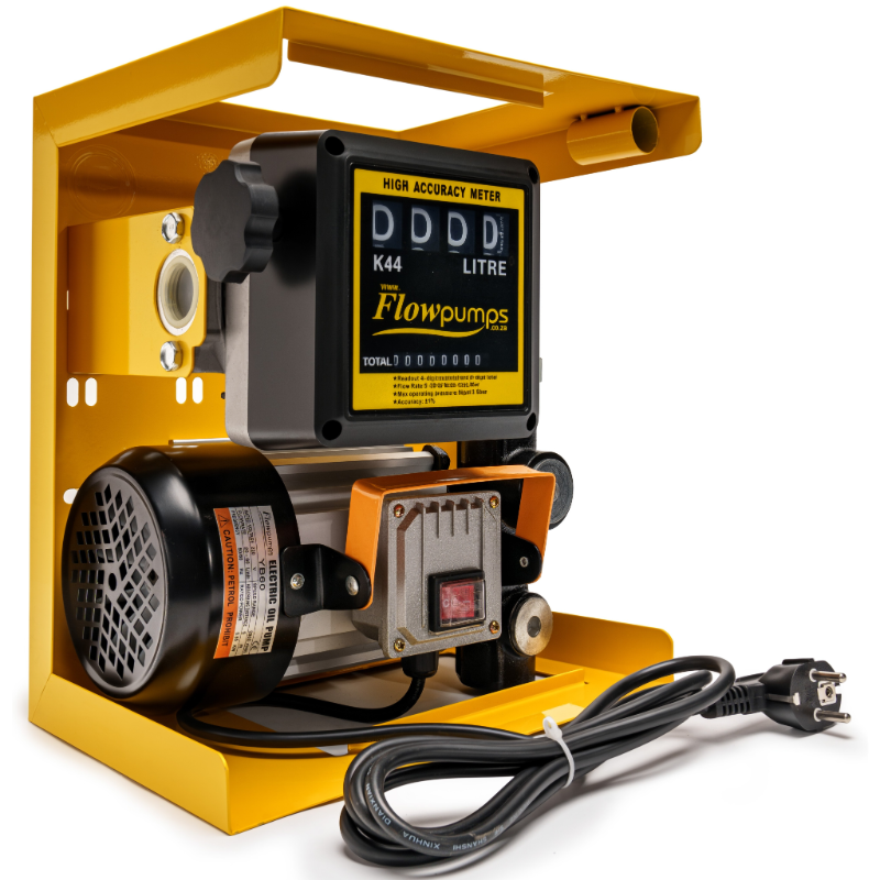 60lpm Diesel Pump Kit 220v with Auto Stop nozzle in pump Case - Flowbins