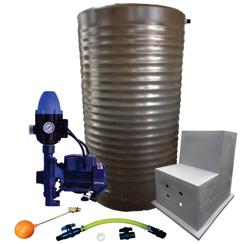 Water tank Combo Executive: 1200l slim tank & 0.55kw Monoblock Water P ...