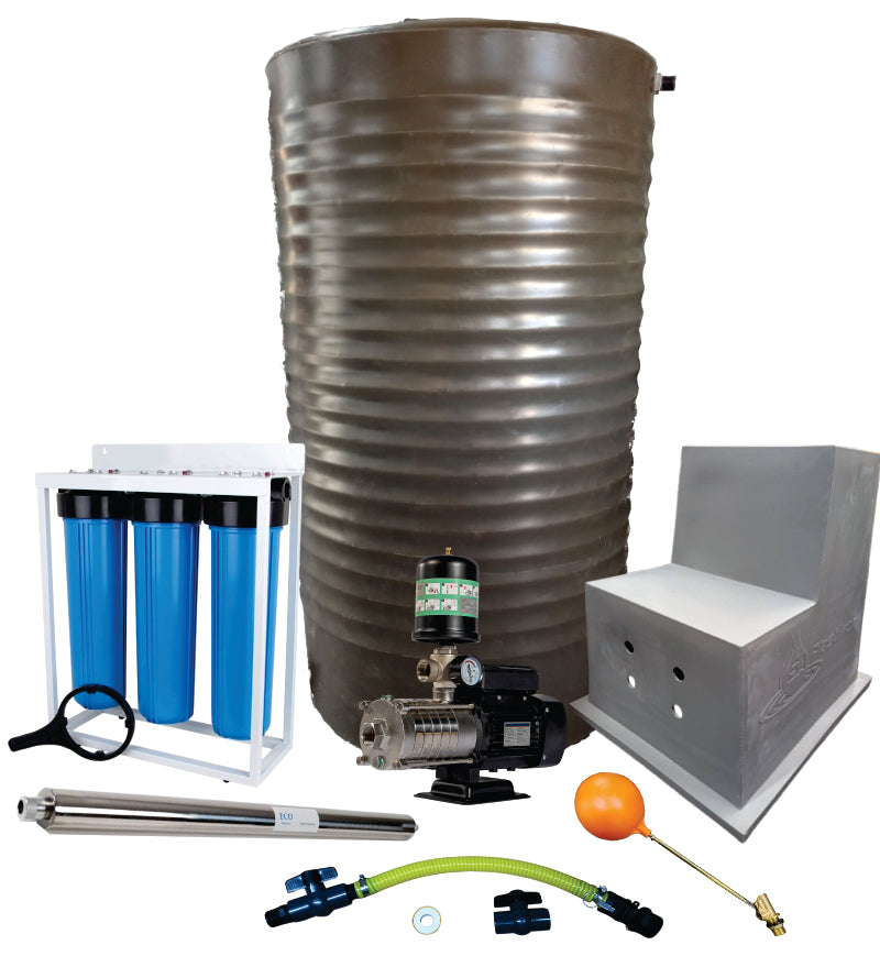 Water tank Combo Full House: 1200l Water tank & 1.5kw Intelli VSD Boos ...