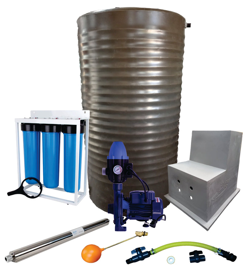 Water tank Combo Full House: 1000l slim tank & 0.75kw Monoblock Water ...