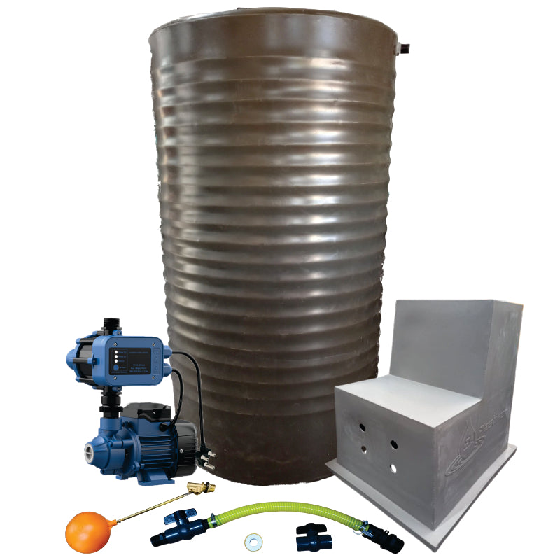 Water tank Combo Executive: 1200l slim tank & 0.37kw Econo Peripheral ...