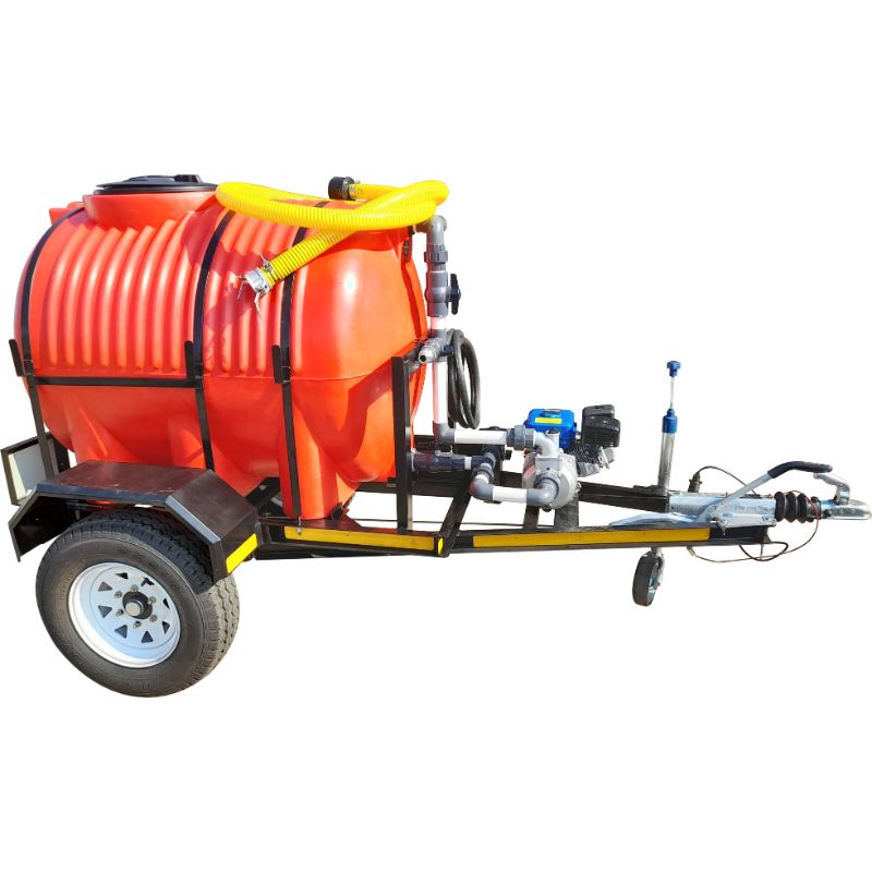 1000l Water Bowser trailer 2.5bar-1-outlet braked | Flowbins - Flowbins